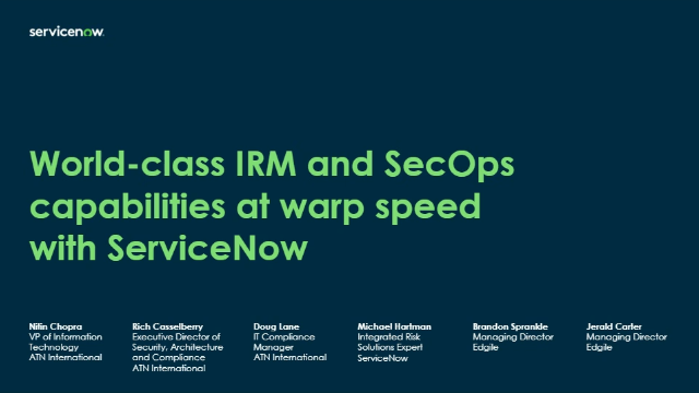 World class IRM And SecOps Capabilities At Warp Speed With ServiceNow world-class-irm-and-secops-capabilities-at-warp-speed-with-servicenow