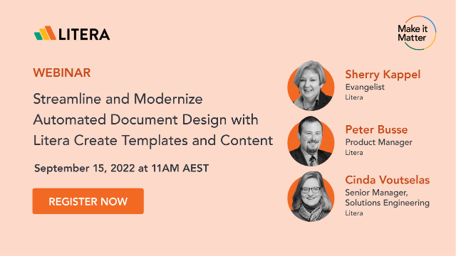 Litera Create Part 2 - Streamline and Modernize Automated Document Design