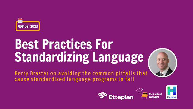 Best Practices for Standardizing Language