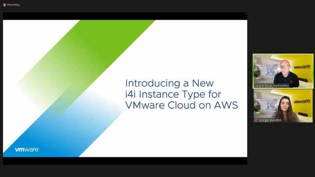 Introducing a new i4i instance type for VMware Cloud on AWS (Italian)