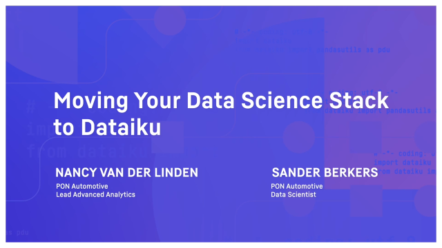 Moving Your Data Science Stack to Dataiku
