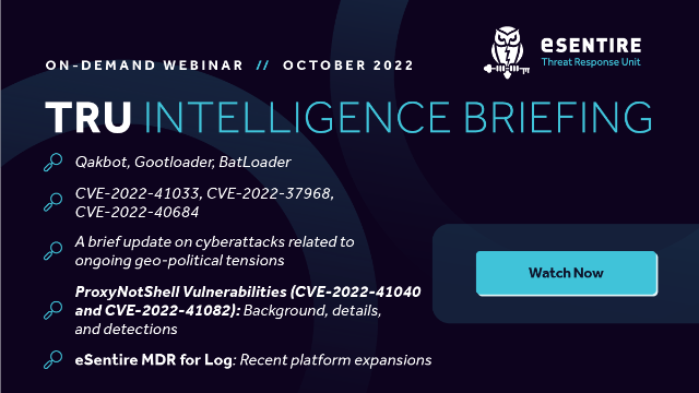 October TRU Intelligence Briefing