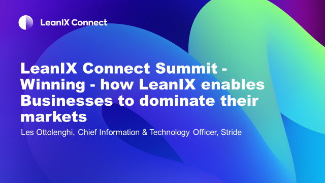 LeanIX Connect Summit Americas - how we enable Businesses to dominate markets