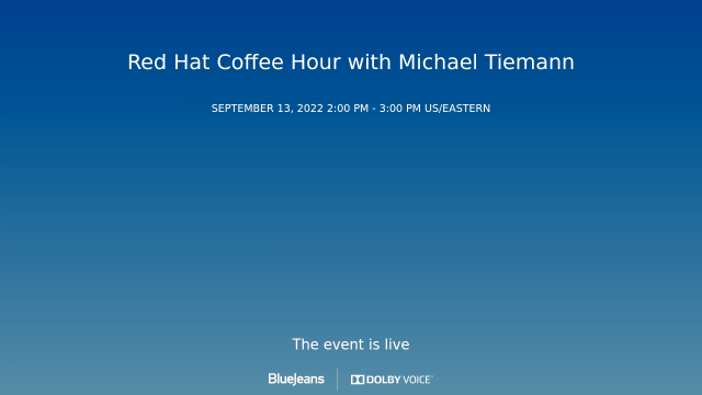 Red Hat Coffee Hour with Michael Tiemann