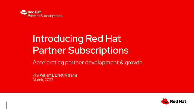 Red Hat Partner Connect Live - BrightTALK