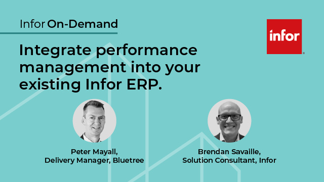 Integrate performance management into your existing Infor ERP