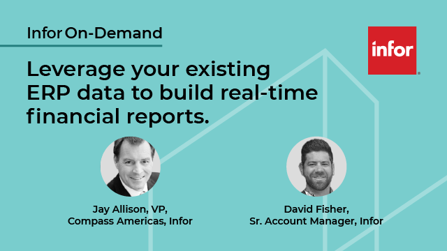 Leverage your existing ERP data to build real-time financial reports