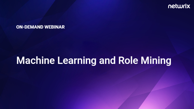 Machine Learning and Role Mining