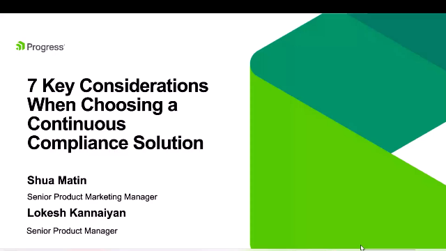 7 Key Considerations When Choosing a Continuous Compliance Solution