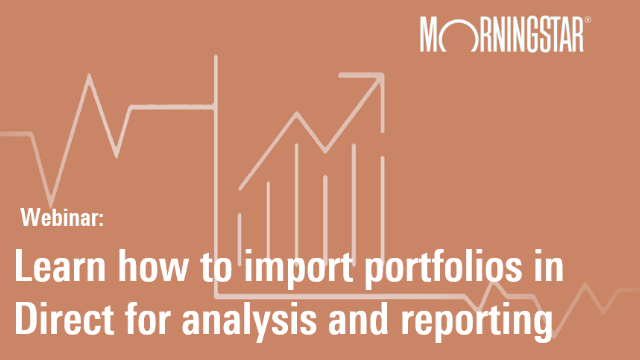 Learn how to import portfolios in Morningstar Direct for analysis and ...