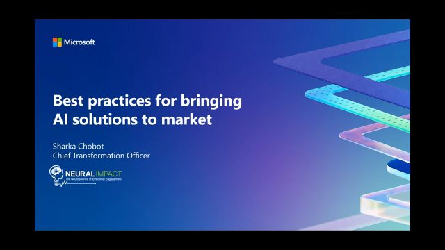 Best Practices for Bringing AI Solutions to Market