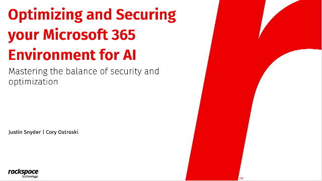 Optimizing and Securing your Microsoft 365 Environment for AI