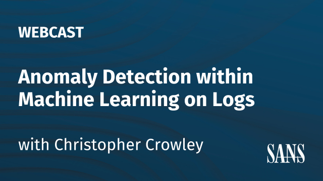 Anomaly Detection within Machine Learning on Logs
