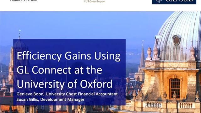 Efficiency gains using GL Connect at the University of Oxford