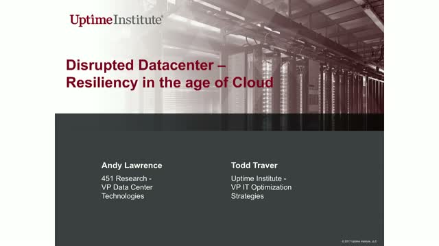 Disrupted Data Center:cloud-based resiliency spread workload across ...
