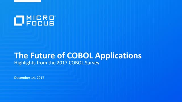 The Future of COBOL Applications