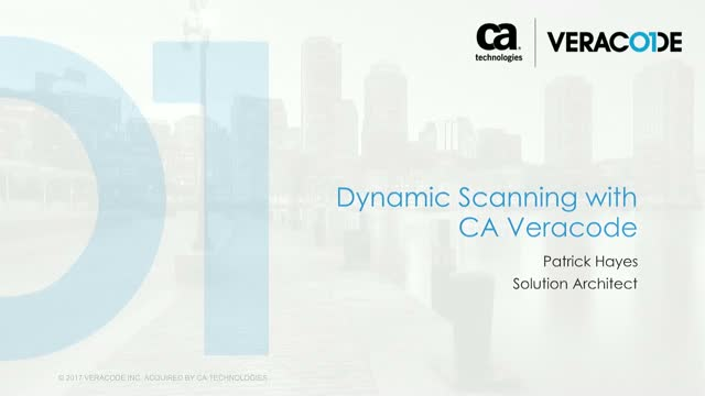 Dynamic Scanning with CA Veracode
