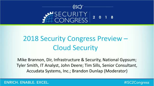 2018 Security Congress Preview – Cloud Security