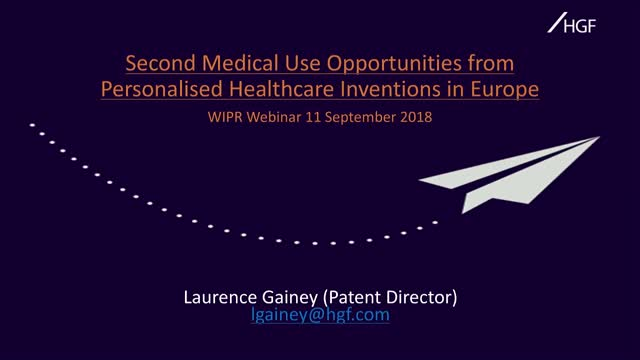 Second Medical Use Patent Opportunities from Personalised Healthcare ...