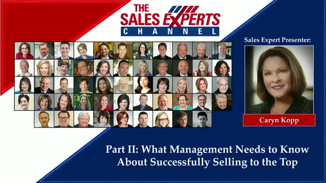 Part II: What Management Needs to Know About Successfully Selling to ...