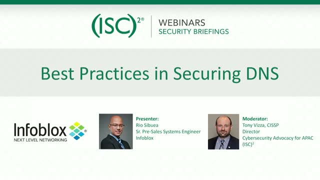 Best Practices in Securing DNS