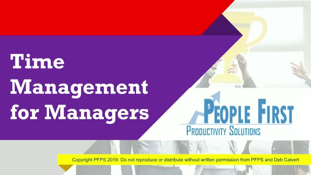 Time Management For Managers