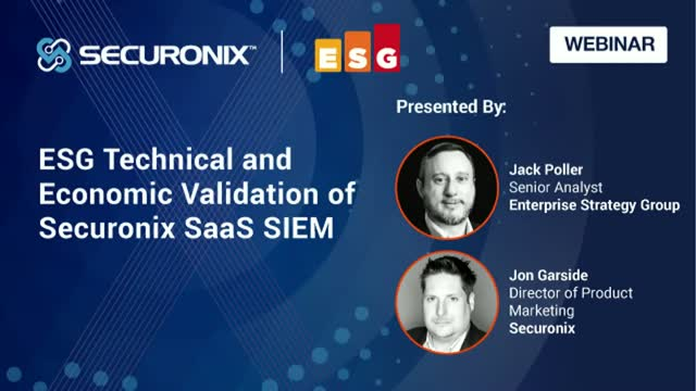 ESG Technical and Economic Validation of Securonix SaaS SIEM