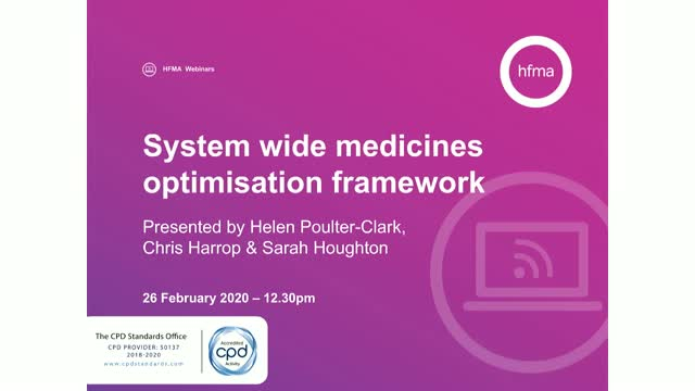 System wide medicines optimisation framework