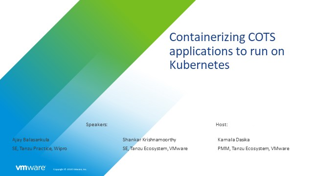 Containerizing COTS applications to run on Kubernetes