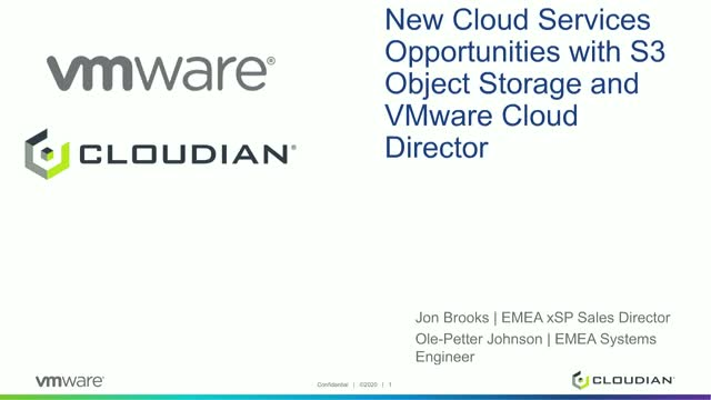 New Cloud Services Opportunities with Cloudian and VMware Cloud Director