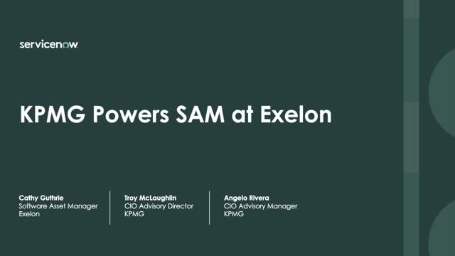 KPMG Powers SAM at Exelon