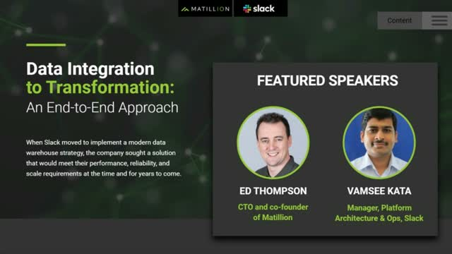 Data Integration to Transformation: An End-to-End Approach
