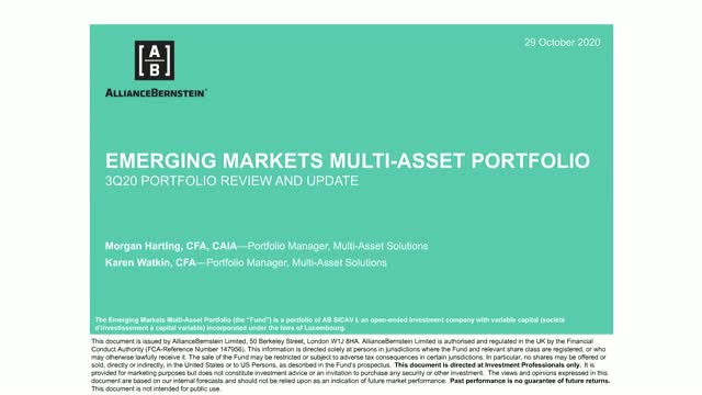 AB Emerging Markets Multi-Asset Portfolio: Portfolio Review and Update