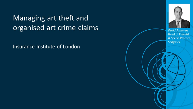 Insurance Institute of London - Managing art theft & organised art ...