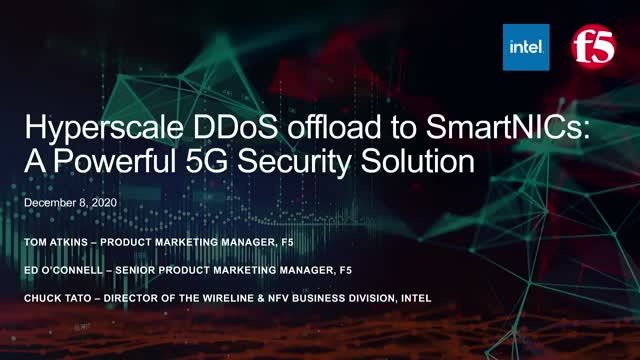 Hyperscale DDoS Offload to SmartNICs: A Powerful 5G Security Solution