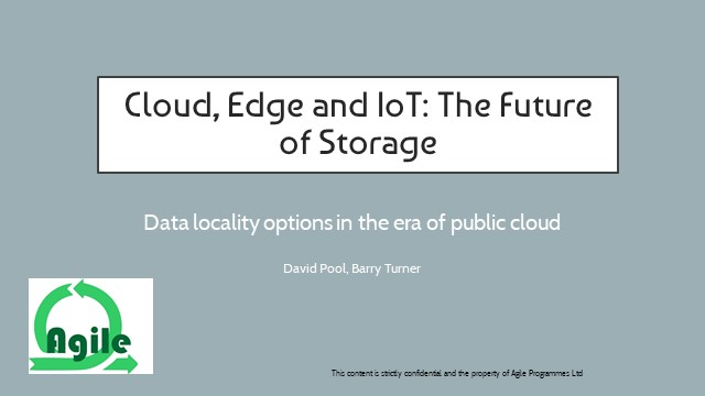 Data locality options in the era of public Cloud