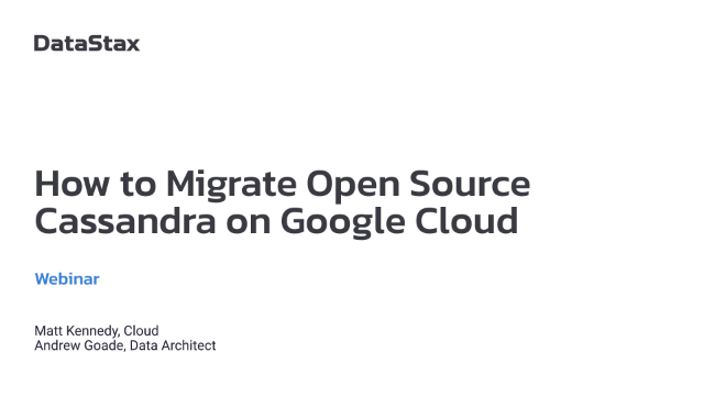 How to Migrate Open Source Cassandra on Google Cloud