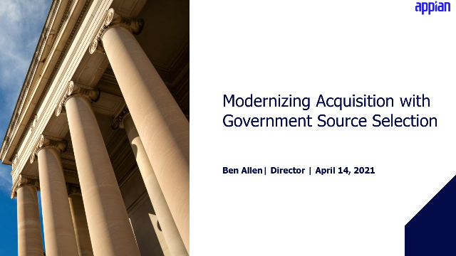 Modernizing Federal Acquisitions with Government Source Selection