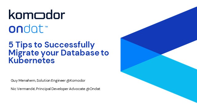 5 Things To Consider When Migrating Databases To Kubernetes