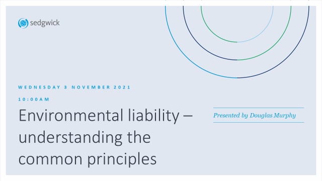 Environmental liability – understanding the principles