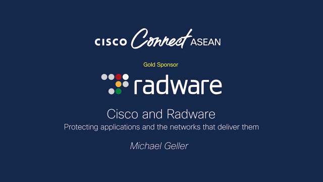 Cisco และ Radware: ปกป้องแอปพลิเคชันและเครือข่ายที่ให้บริการแอปพลิเคชัน ...