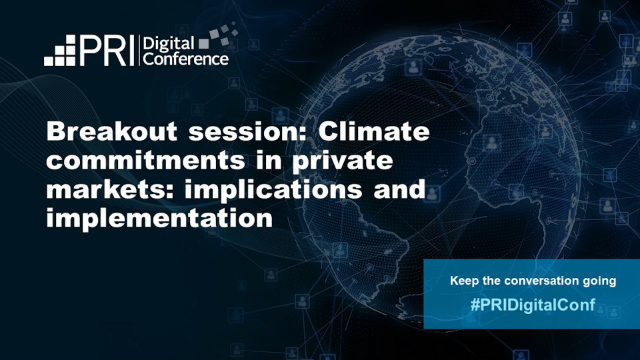PRI Digital Conference -Breakout session: Climate commitments in ...