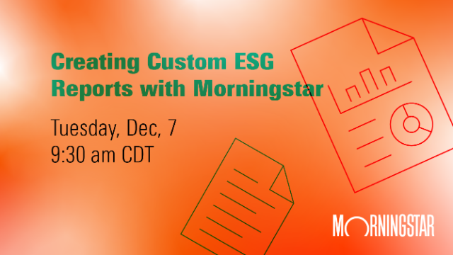 Creating Custom ESG Reports with Morningstar