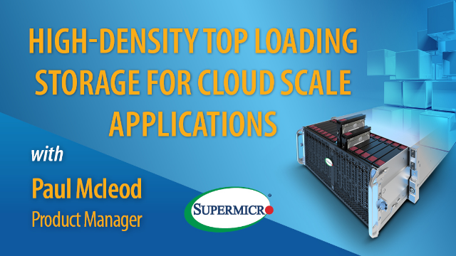 High-Density Top-Loading Storage for Cloud Scale Applications